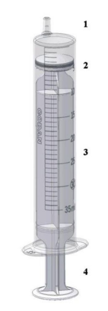 Spuit 5 ml, Luer-Lock, centrisch | 62.4717
